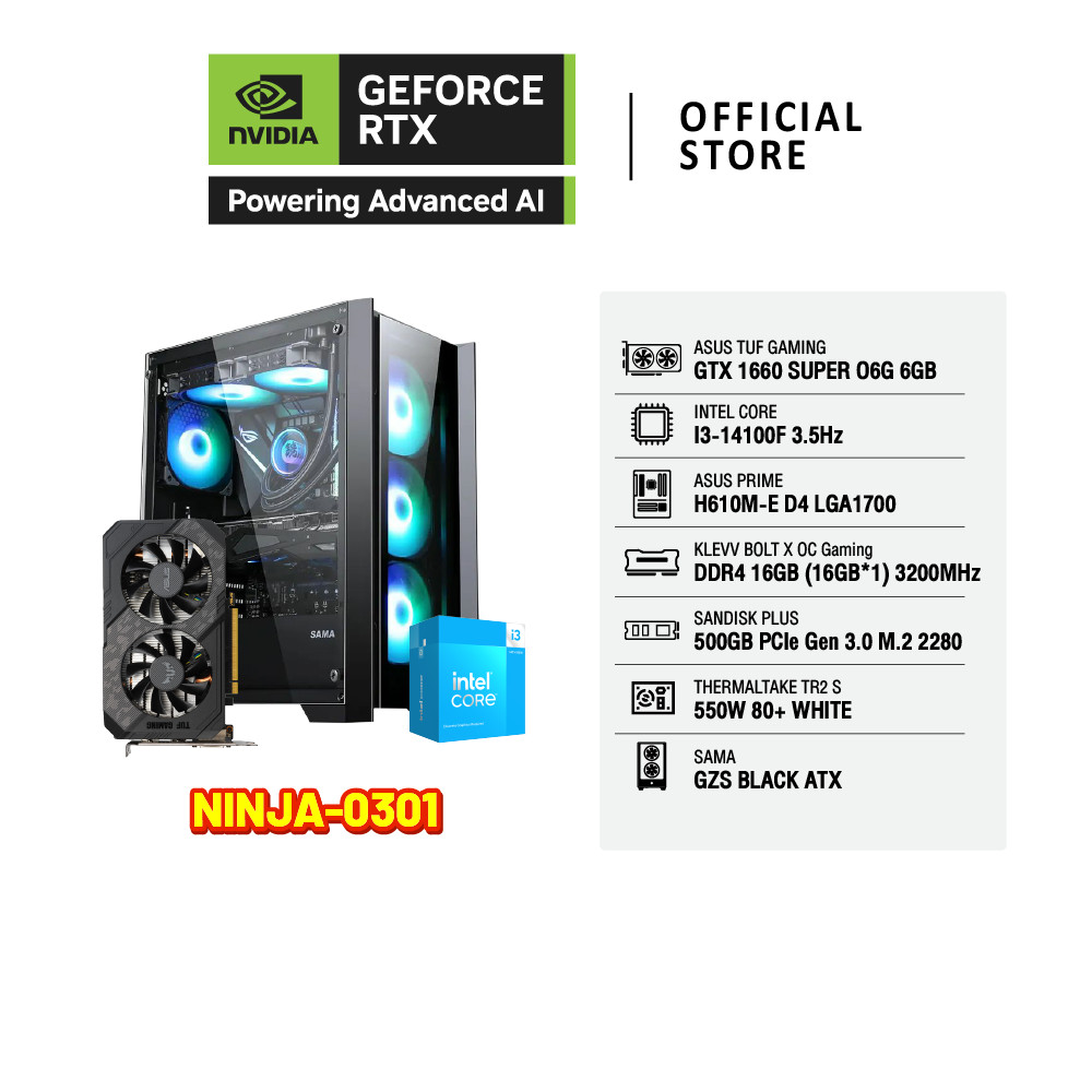 COMSET NINJA-0301 | NVIDIA® GeForce GTX™ 1660 Super | Intel® Core™ i3 ...