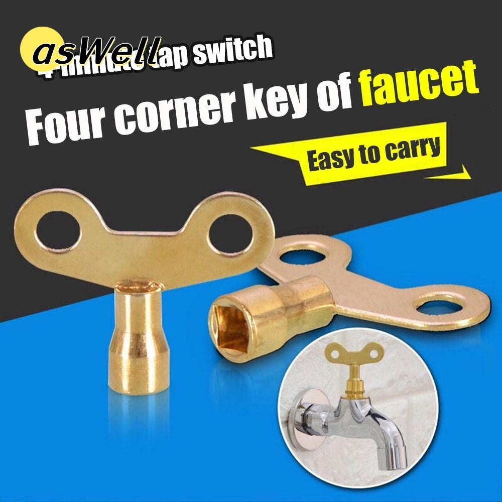 Aswell 4PCS หม้อน้ําประปา Bleed Square Spool Water Tap Key กลางแจ้ง ...
