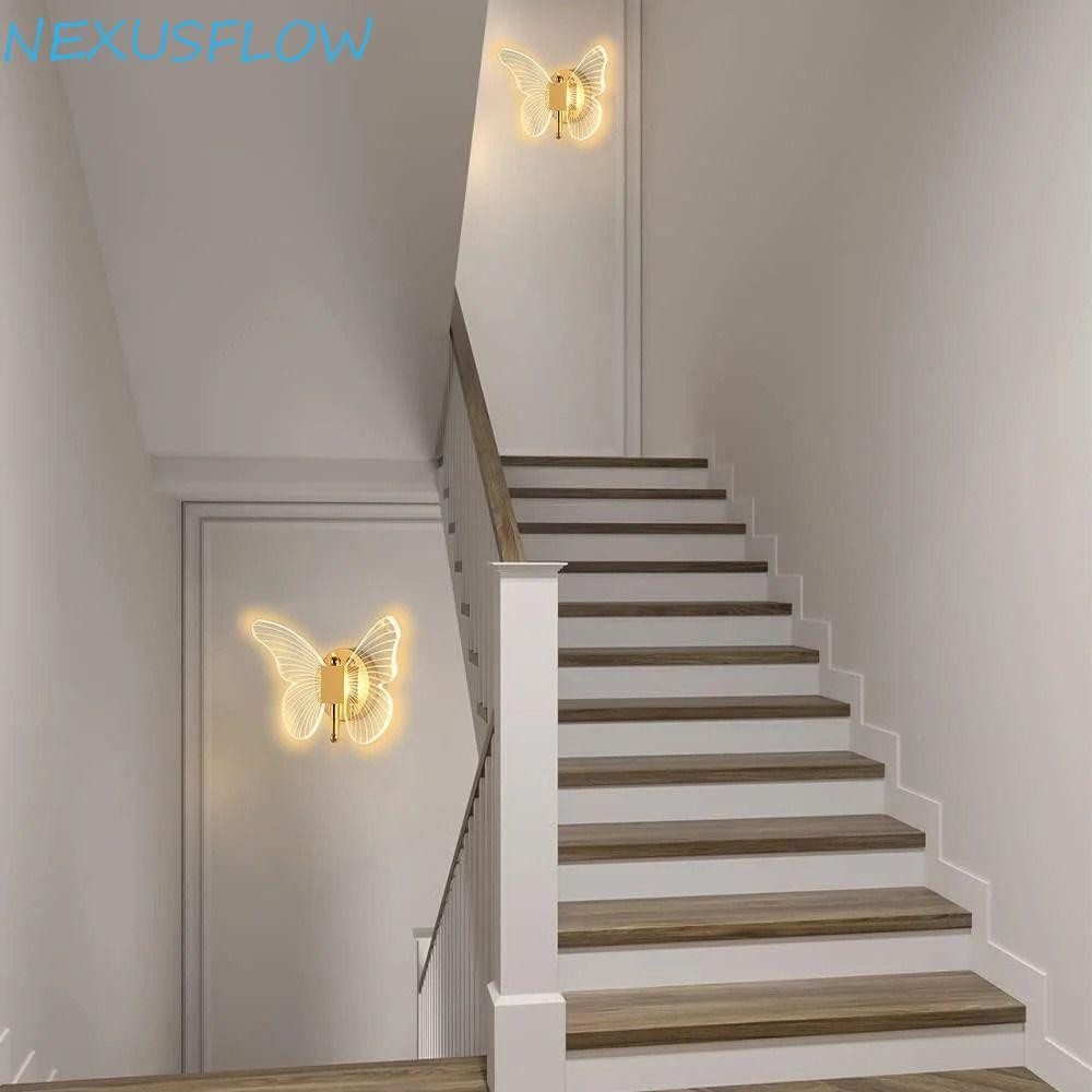 Nexusflow โคมไฟเพดาน,โลหะอะคริลิคโมเดิร์น LED โคมไฟติดผนังผีเสื้อ,ตกแต่งบ้าน Creative Elegant ...