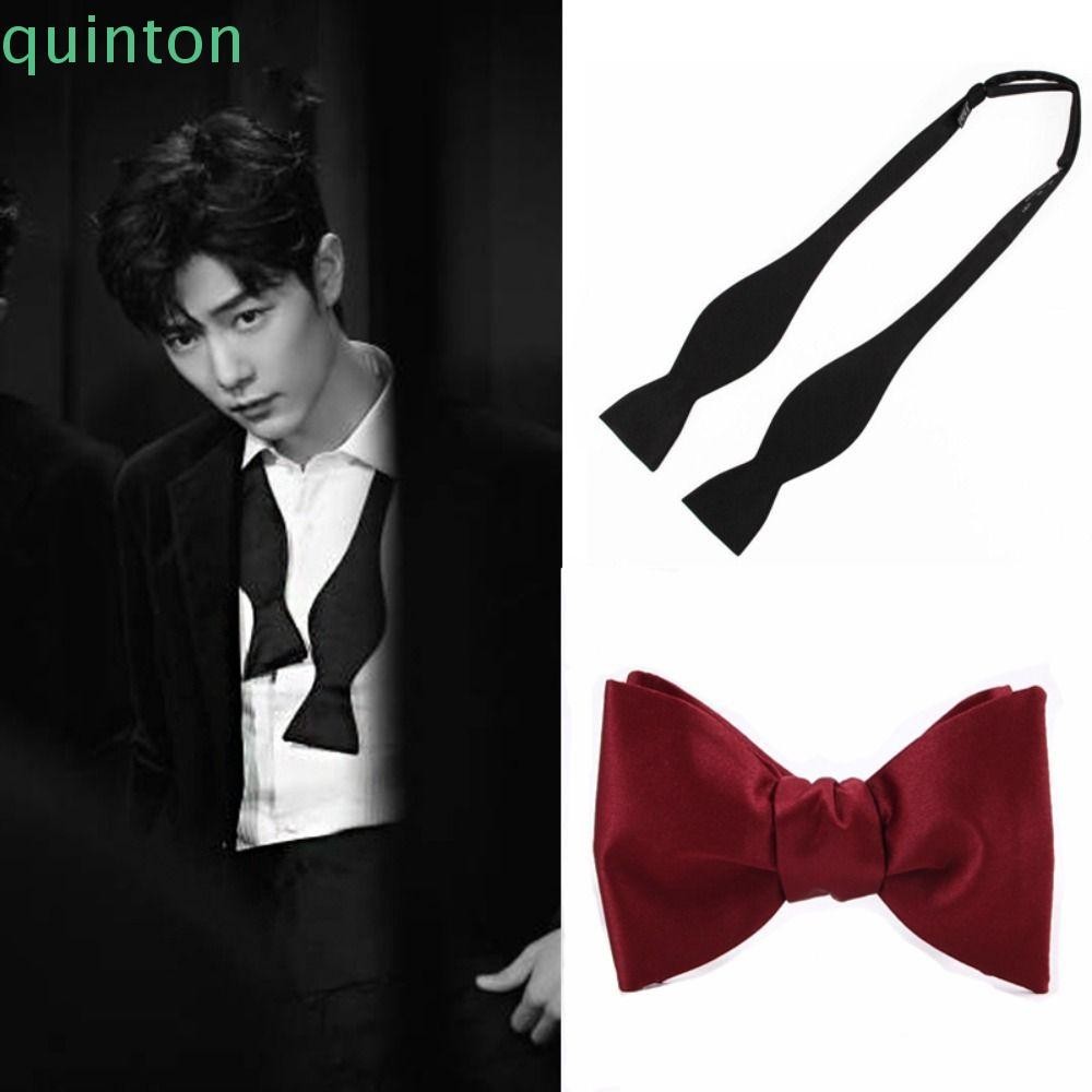 Self Tie Bowtie ธุรกิจชุดตกแต่ง Slim เนคไทซาติน Gourd Shape Skinny เจ้าบ่าวผู้ชาย Ties Bows ...