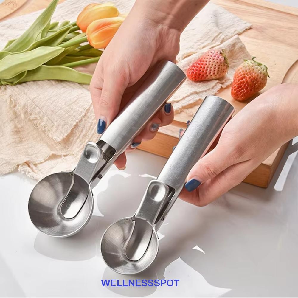 Wellnessspot 3 ชิ้น Ice Cream Ball Digger, Rust-proof สแตนเลส Ice Cream Scoop, ทนทาน Ergonomic ...