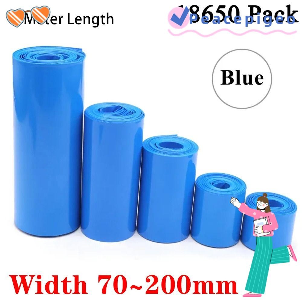 Peacepigeo 1 เมตร/แพ็คท่อหดความร้อน,Li-ion Wrap Multi ขนาดหดฟิล์ม, 70-200 มม.กว้าง PVC 18650 ...