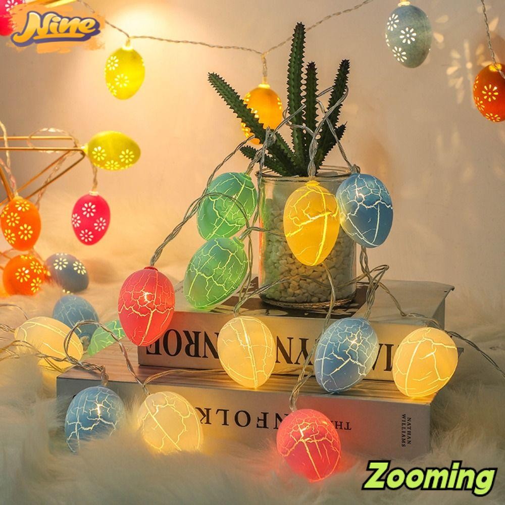 Zooming อีสเตอร์ LED String, 1.5M 10LED แสงอบอุ่นไฟ LED String, สีสัน DIY ไข่ Chick แครอทเทศกาล ...