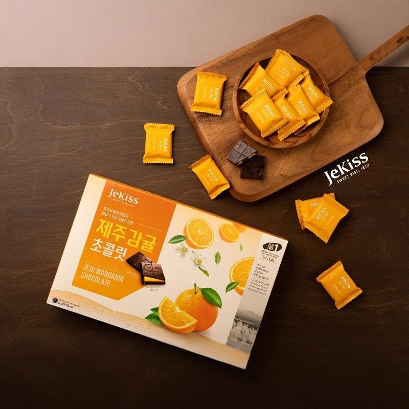 Korea Jeju Island Chocolate jekiss Jeju Kiss Citrus Orange Raspberry ...