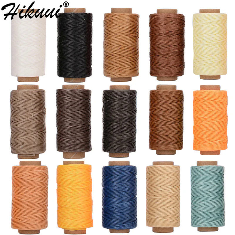 8pcs Set of 50m Leather Waxed Thread Polyester Cord Wax Coated Strings ...