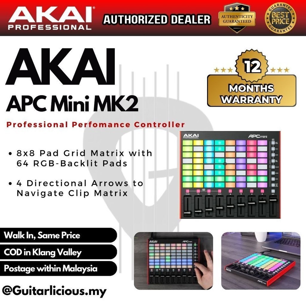 Akai Professional APC Mini MK2 Performance Controller - Compact Ableton ...