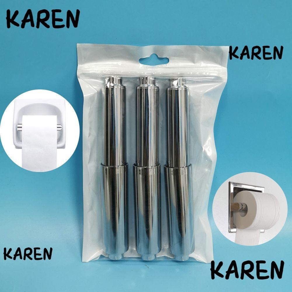 Karen ผู ้ ถือม ้ วนใส ่ Retractable Spindle Chrome อุปกรณ ์ ห ้ องน ้ ...