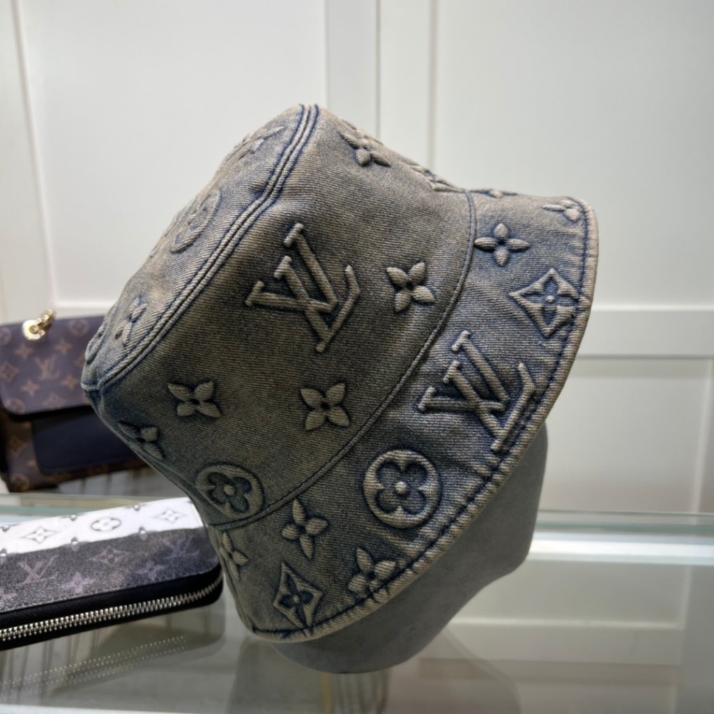 หมวกบักเก ็ ต Lou* V* คุณภาพสูงแฟชั ่ นอินเทรนด ์ Star หมวกกันแดดสไตล ์ ...