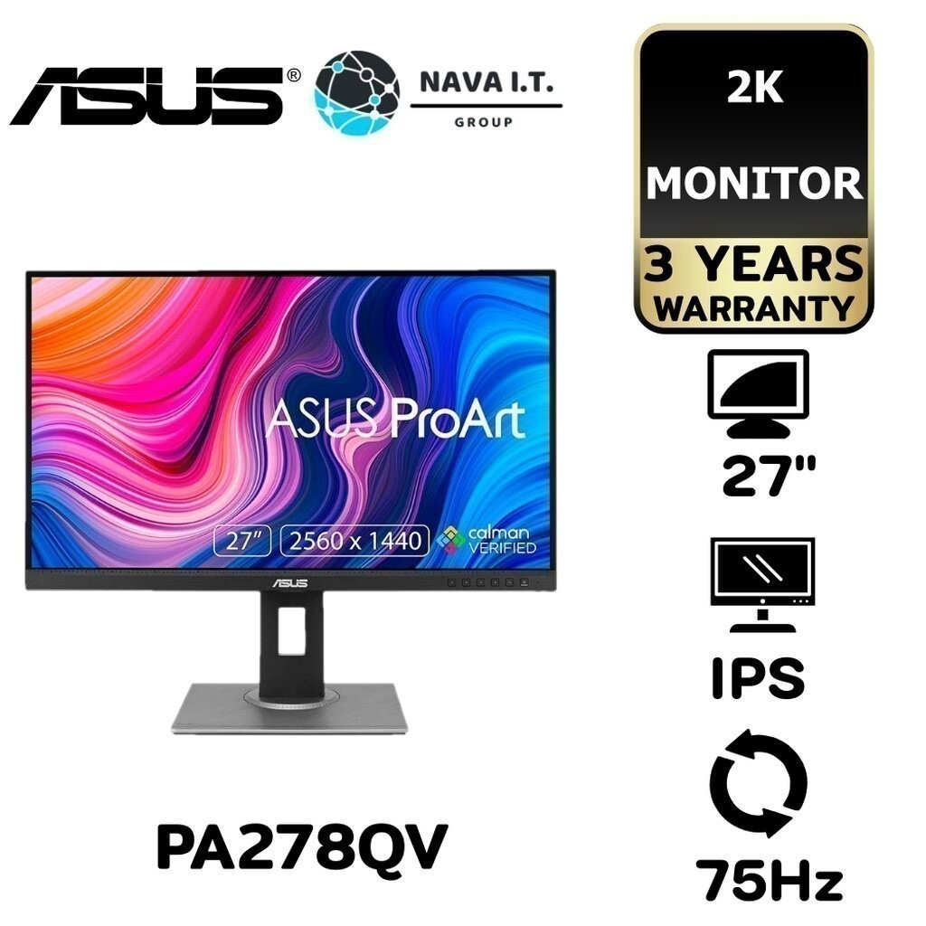 ⚡️กรุงเทพฯด่วน1ชั่วโมง⚡️ ASUS จอมอนิเตอร์ PA278QV 2K 27'' MONITOR ...