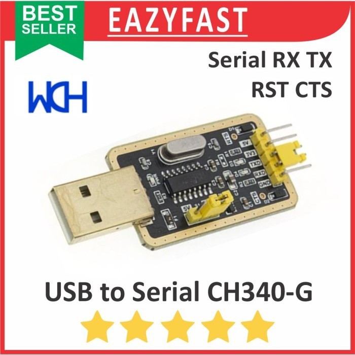 USB to Serial Module TTL Converter CH340G CH340 CH 340 G Gold UART RTS ...