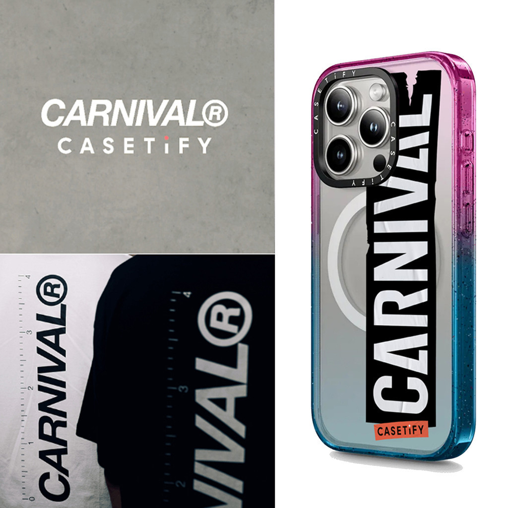 Casetify X CARNIVAL® Carnival Label Collection Color Clear Hard Case เค ...