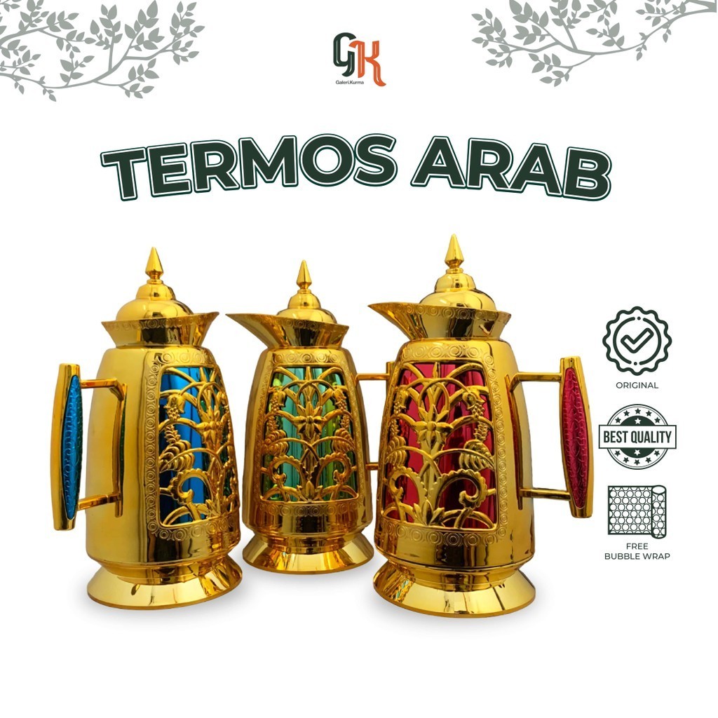 Termos Thermos กาน้ําชาทองอาหรับ 1L VACUUM FLASK By Hajj Umarh | Shopee ...