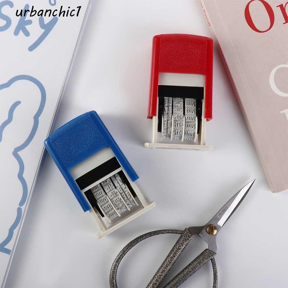 Urbanchic วันที่ล้อแสตมป์อุปกรณ์สํานักงาน Universal Self-Inking กลับหมึกปรับ DIY แสตมป์จับบัญชี ...