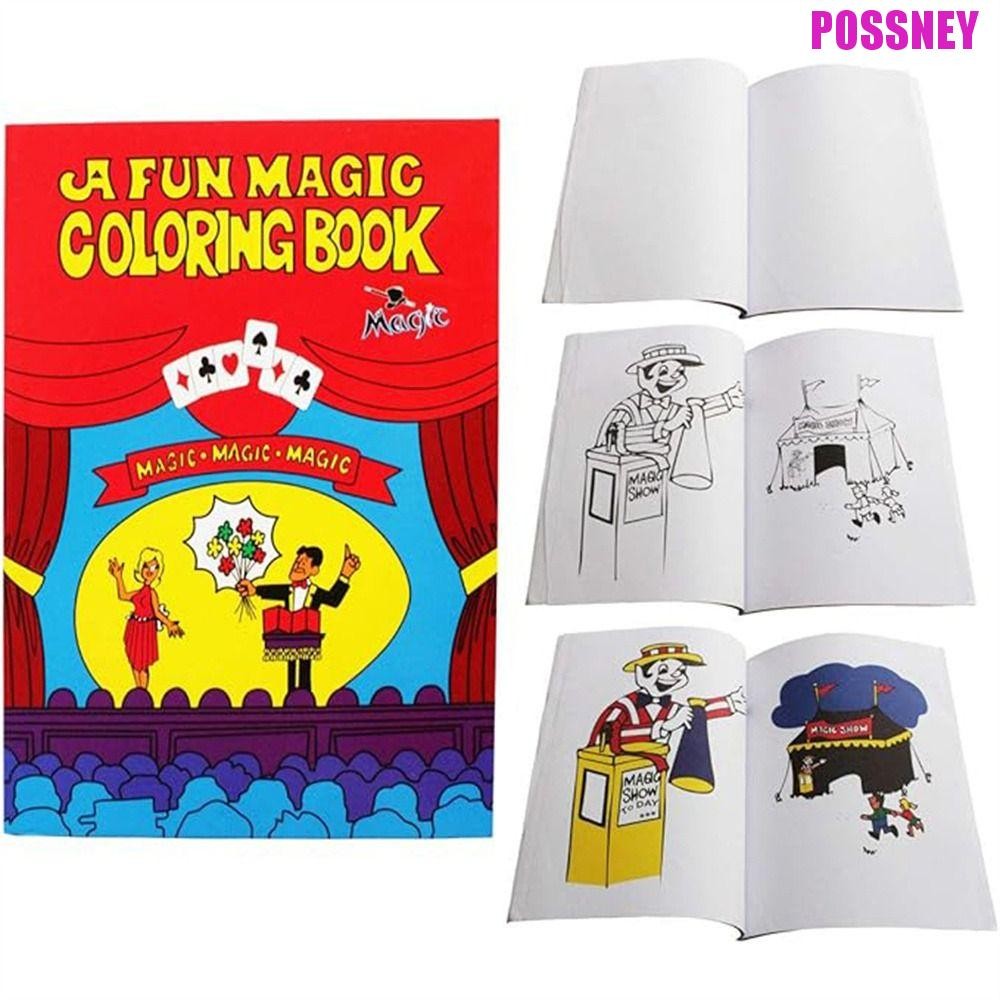 Possney Magic Trick Book, Gimmick Props Mentalism Magic สมุดระบายสี ...
