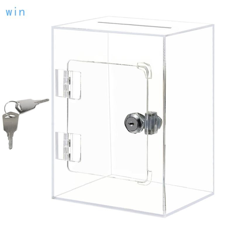 Win Square Money Saver Box อะคริลิคใส โถออมทรัพย์ใส ที่ใส่เหรียญมีสไตล์ ...