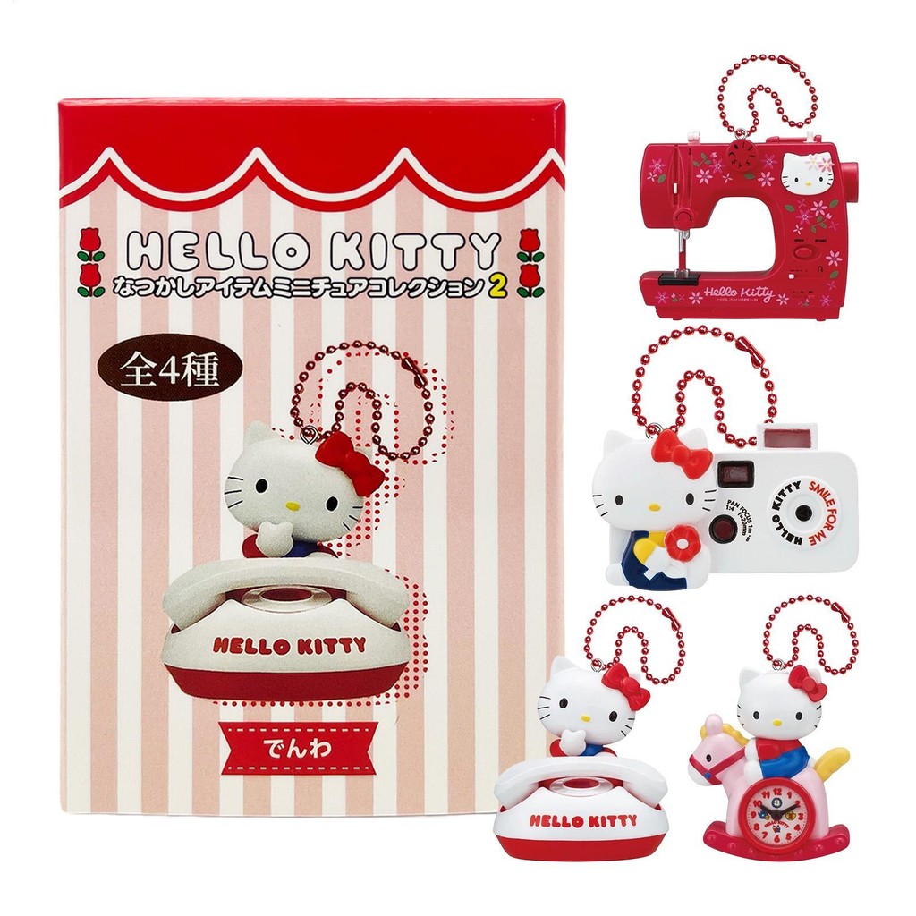 Hello Kitty 50th Anniversary Nostalgic Miniature พวงกุญแจ 4 ชิ้น/เซ็ต ...