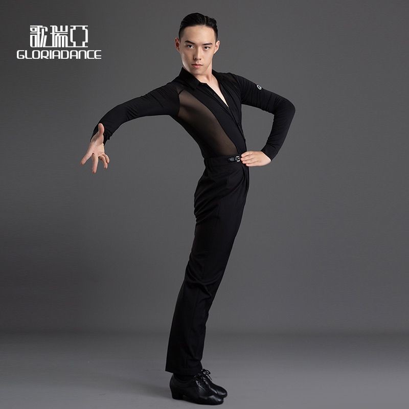 Goria Mens Latin Dance Practice Clothes Top Mens Performance Training ...