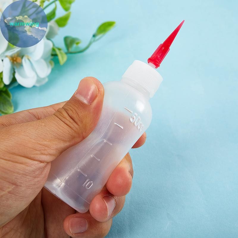 Warmwing 1 PC 50ml Jam ภาพวาดขวดบีบ 7 หัวฉีดสําหรับอเนกประสงค์ใช้ Jam หม้อเครื่องมือเค้ก TH ...