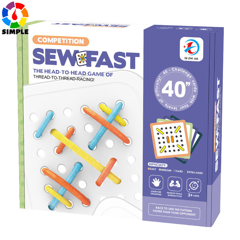 Fat Brain Toys Sew Fast - Fast-Paced Match-The-Picture Brainteaser Game ...