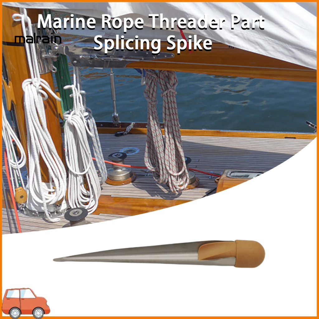 [Ma ] Marine Rope Threader ไม ้ Handle Wearproof สแตนเลส Marine ฮาร ์ ...