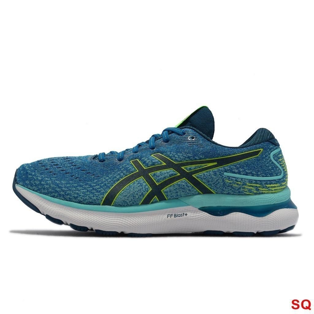 สินค ้ าใหม ่ Asics GEL-Nimbus 24 สีฟ ้ า สีดํา สีเหลือง เรืองแสง พร ้ ...