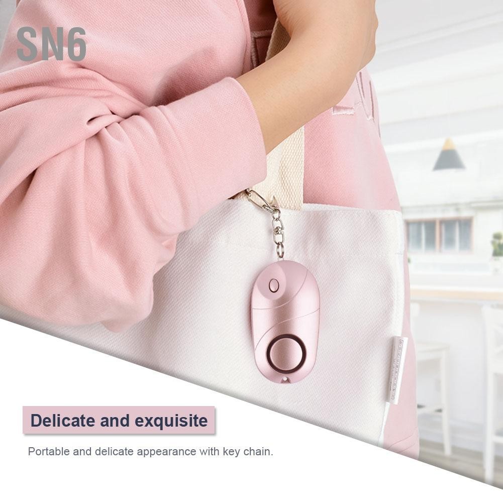 SN6 สัญญาณเตือนภัยการรักษาความปลอดภัยส่วนบุคคลพวงกุญแจปลุกป้องกันตัวเอง ...