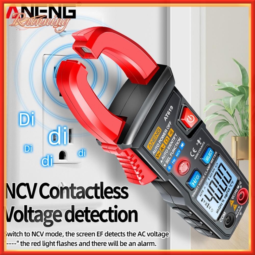 Aneng AT619 แคลมป์มิเตอร์มัลติมิเตอร์แบบดิจิตอลออกอากาศ 4000 นับ DC/AC ...