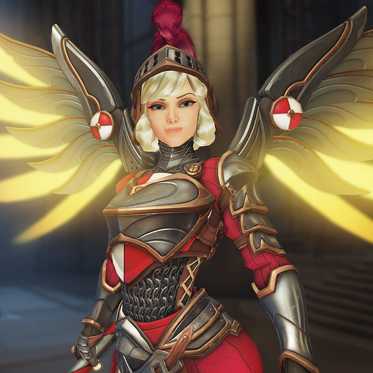 1:1คอสเพลย์ Overwatch 2 Royal Knight Angel, ชุดเกราะสวมใส่ได้ ...