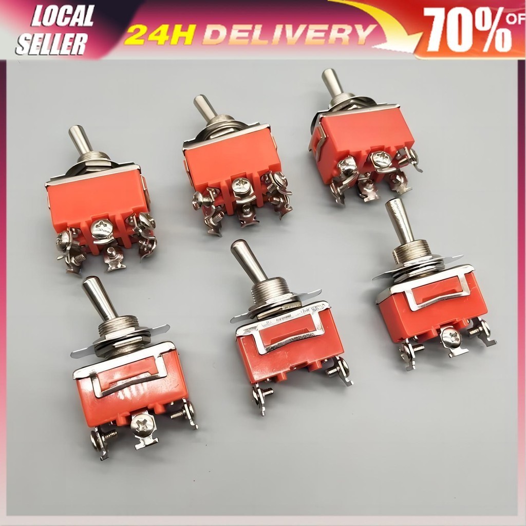 1pcs Toggle Rocker ปุ่มสวิทช์ ON-ON 3 Silver Contact ทองแดง Pin/Self ...