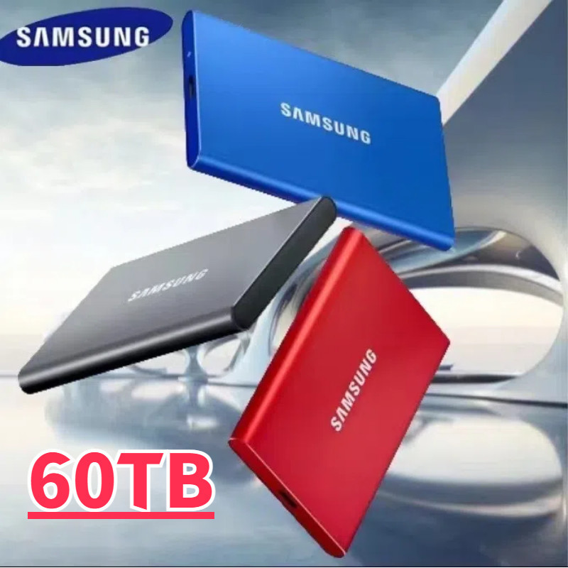 SAMSUNG ⚡️ซัมซุง ที5⚡️ ฮาร์ดไดรฟ์ SSD ภายนอก 1TB-128TB Solid State HD ฮาร์ดไดรฟ์เดสก์ท็อปแบบพกพา ...