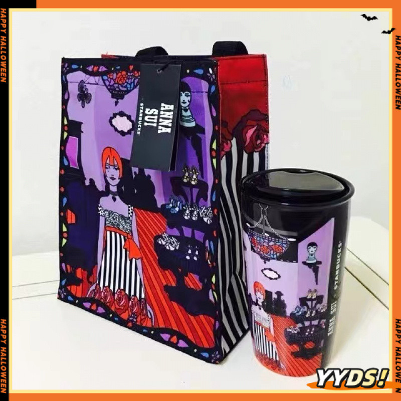 Ins Starbucks Anna Sui สไตล์ความร่วมมือ แก้ว Starbucks สไตล์บูติกสอง ...