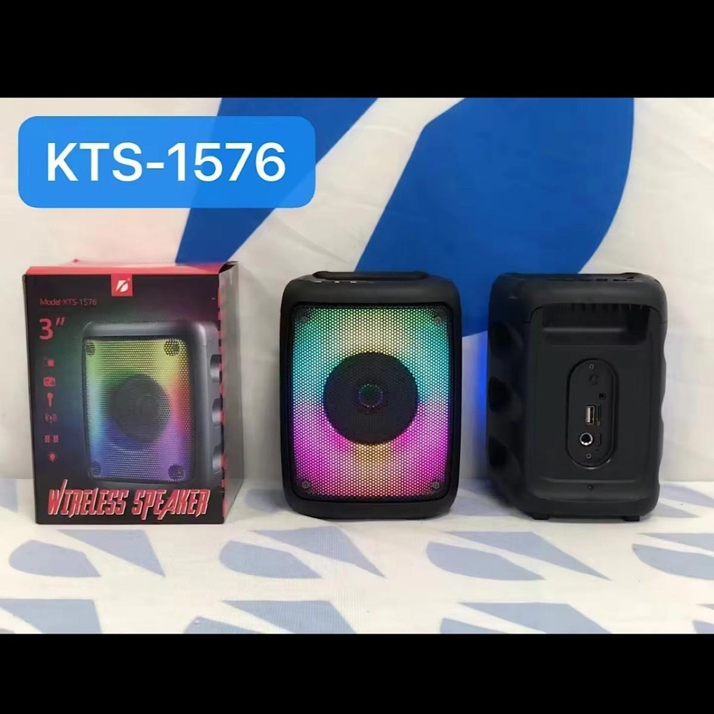 ลำโพงบลูทูธ รุ่น KTS-1576 ดีไซน์สวย เชื่อม2เครื่องได้ เสียบไมค์ได้ ไร้สาย | Shopee Thailand