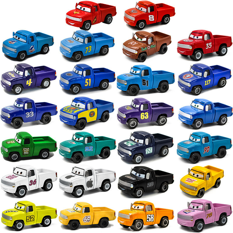 Disney Pixar Cars 2 3 Lightning McQueen Alloy Racing Car Rally Bus ...