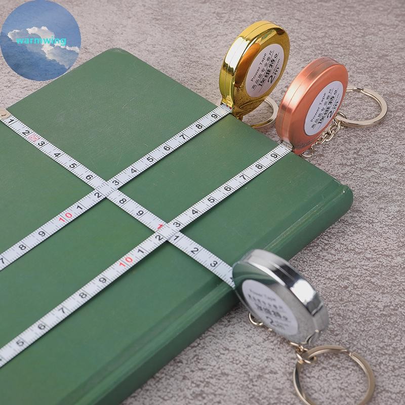 Warmwing แบบพกพา Mini เทปวัดในครัวเรือนขนาดเล็กเทปวัด Retractable 2 M เหล็ก Key Chain เทปวัด ...