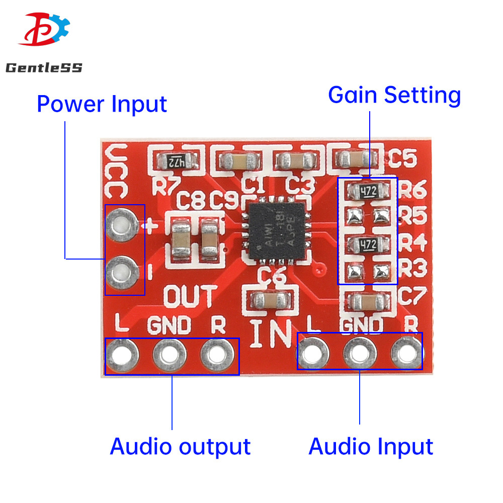 Dc2.3-5.5v TPA6132 Differential to Single Input Headphone Amplifier ...