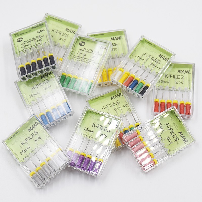 5 Packs Dental K-File 25Mm Files Endodontic Instruments สแตนเลส Endo ...