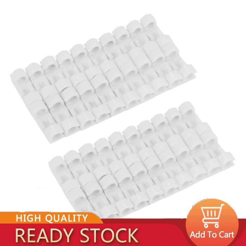 40pcs/lot Wire Fixing Clamp Clip Desktop Wire Clear Up คลิปผู ้ ถือ ...