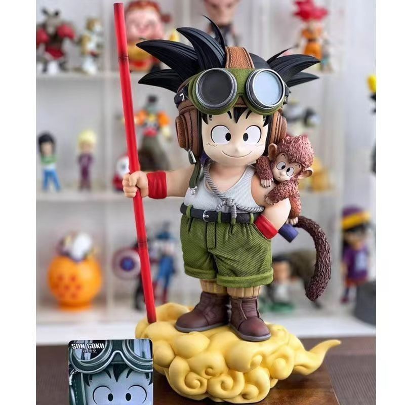 Dragon Ball Monkey Goku Hand-Made Anime GK Flight Suit Goku Model Room ...