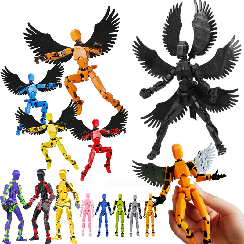 ใหม ่ 6 Winged Angel 3D Lucky 13 Action Fiqure Multi-Jointed Movable ...