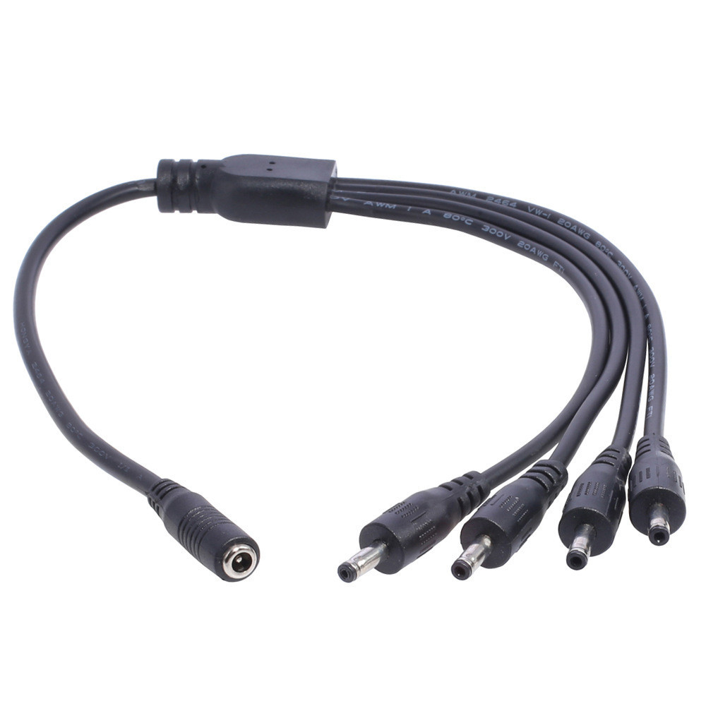 1 in 4 Out 3.5x1.35 มม.DC Jack Splitter อะแดปเตอร์ 1x หญิงปลั๊ก 4X ชาย ...