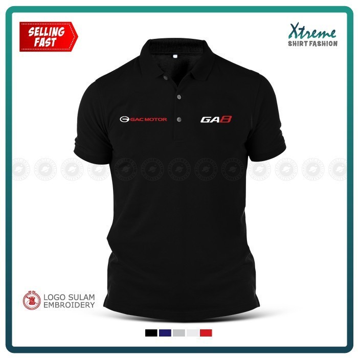 Polo Tee เสื้อผ้าฝ้าย GAC มอเตอร์ GA8 Trumpchi ขนาด Executive Sedan Baju เสื้อยืด Lelaki ผู้ชาย ...