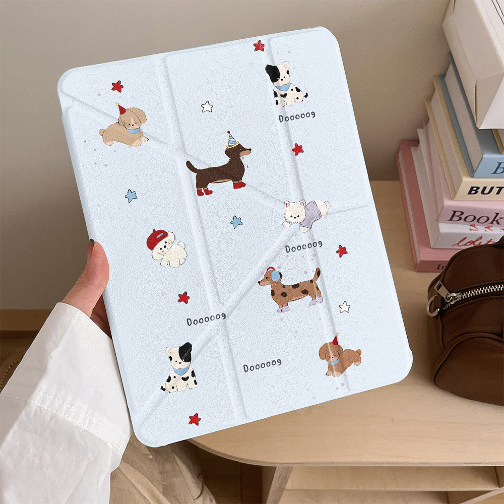Blue Star Dog พิมพ์ Apple ipad10 เคสแท็บเล็ต 3+y พับ air6 เคสป้องกัน ...