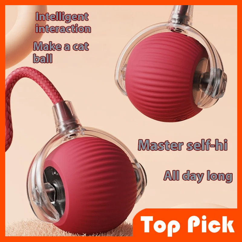 ไฟฟ้า Interactive ของเล่นแมว Ball Super Drive Cat Rolling Balls Motion ...