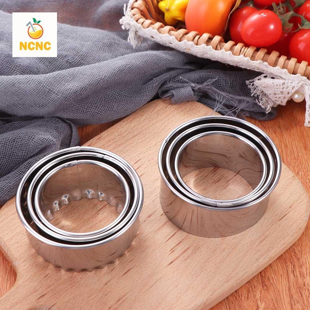 Ncnc 3 ชิ้น/เซ็ตรอบเครื่องตัดบิสกิต,สแตนเลส Rust-proof เกี๊ยว Wrapper แม่พิมพ์,มัลติฟังก์ชั่ DIY ...