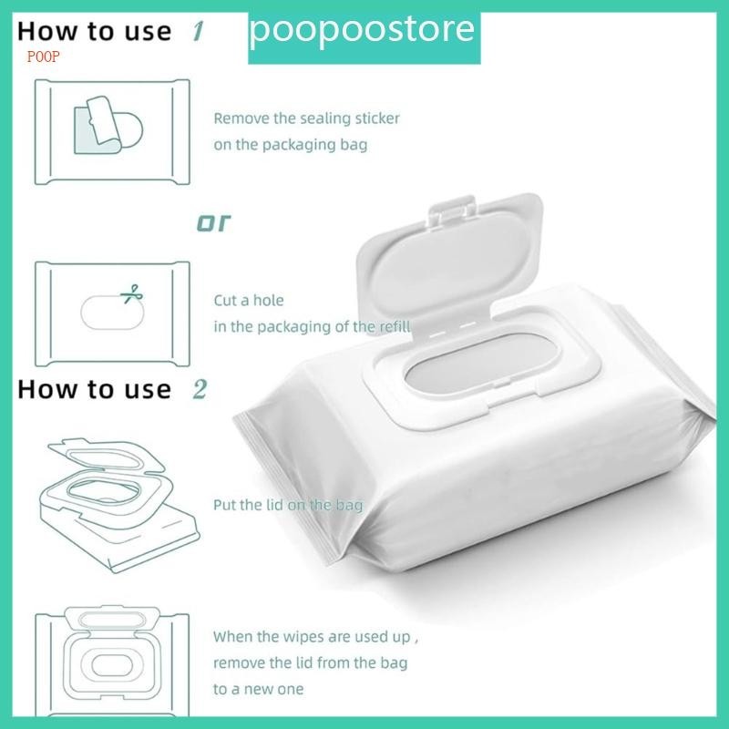 Poop 5 ชิ้นชุดผ้าเช็ดทําความสะอาดเด็กกระดาษทิชชู่กล่องฝาปิดกระดาษทิชชู ...