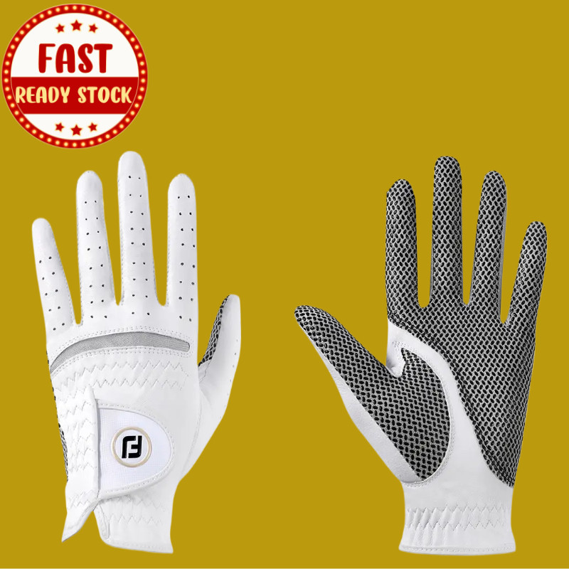 [ข้ามพรมแดน] ถุงมือกอล์ฟผู้ชายหนังแกะถุงมือทนต่อการสึกหรอกันลื่นกอล์ฟ ...