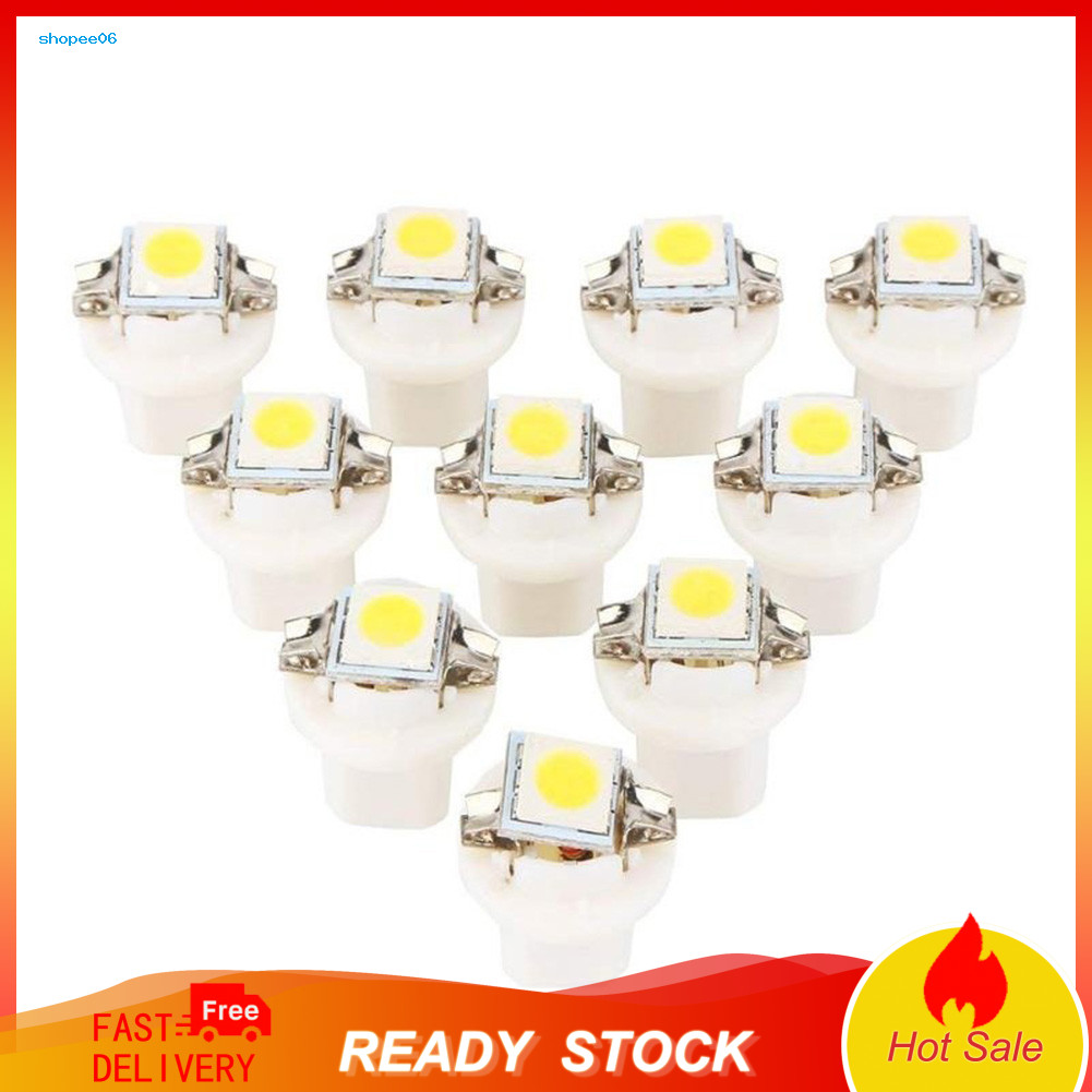 Setn 10 ชิ้น T5 B8 5050 1smd LED รถ Auto Dashboard เครื่องมือ Wedge แผงหลอดไฟ | Shopee Thailand