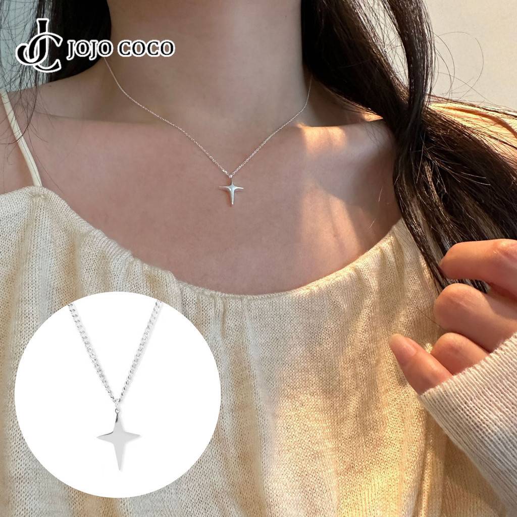 Jojo COCO สร้อยคอรูปดาวเหล็กไทเทเนียมออกแบบคู่สไตล์เย็น Hip-Hop Dark ...