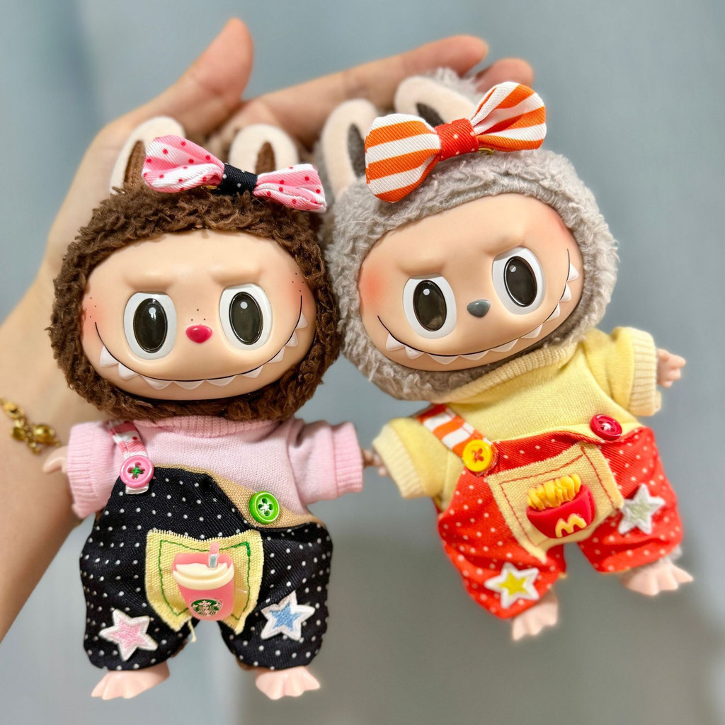 ชุด labubu macaron 17 ซม. ตุ๊กตาชุดกาแฟน่ารัก | Shopee Thailand