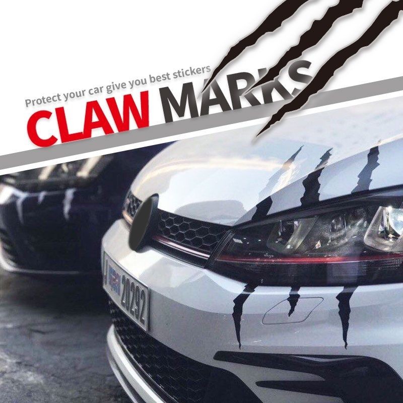 Car Personality Claw Mark Sticker Headlight Paw Sticker | Shopee Thailand